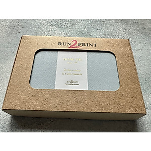 RUN2PRINT Happy Birthday Cards With Envelopes & Stickers - Elegant Dusty Blue Emboss Gold Foil Pressed - Blank Notes Wedding, Bridal, Baby Shower, Business and Formal All Occasion Cards (Dusty Blue)