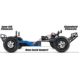 Traxxas Low-CG Conversion Kit for 1/10 Scale Slash 2WD, Blue