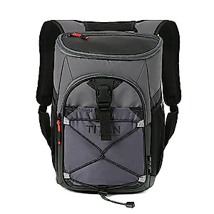 Titan Deep Freeze Backpack Cooler - 24 Can Cooler Bag Insulation, Sharkskin Gray