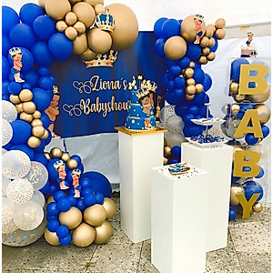 Bezente Royal Blue Latex Party Balloons - 100 Pack 12 inch Round Helium Blue Balloons for Birthday Graduation Baseball Nautical 4th of July Independence Memorial Day Patriotic Party Decorations