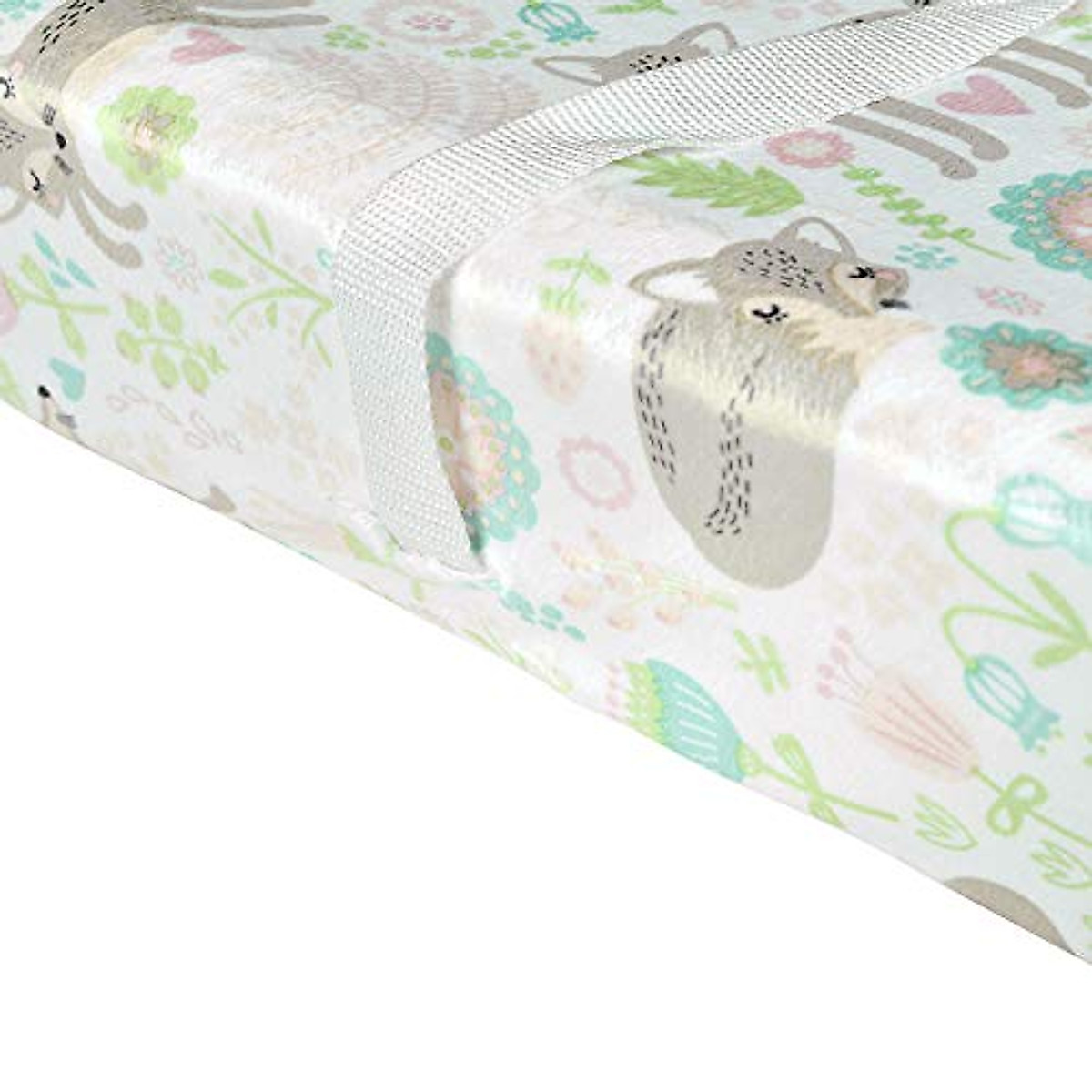 Lush Decor Baby Pixie Fox Geo Micro Mink 2 Pack Changing Pad Cover, Multicolored