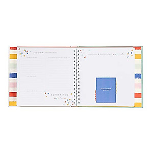 C.R. Gibson Rainbow ''A Book of Baby's Firsts'' Baby First Year Memory Book with Ink Pad, 36 Pages, 9.5'' x 9''