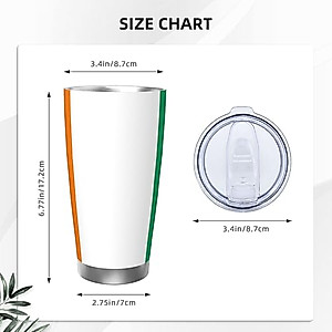 WXZYFP Car cup (single silver rim), can use a straw or drink directly, easy to use.Flag of Cote d'Ivoire