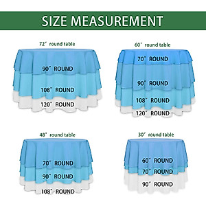 Obstal Round Table Cloth, Oil-Proof Spill-Proof and Water Resistance Microfiber Tablecloth, Decorative Fabric Circular Table Cover for Outdoor and Indoor Use (Light Green, 70 Inch Diameter)