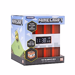 Paladone Minecraft TNT Alarm Clock | Officially Licensed Merchandise