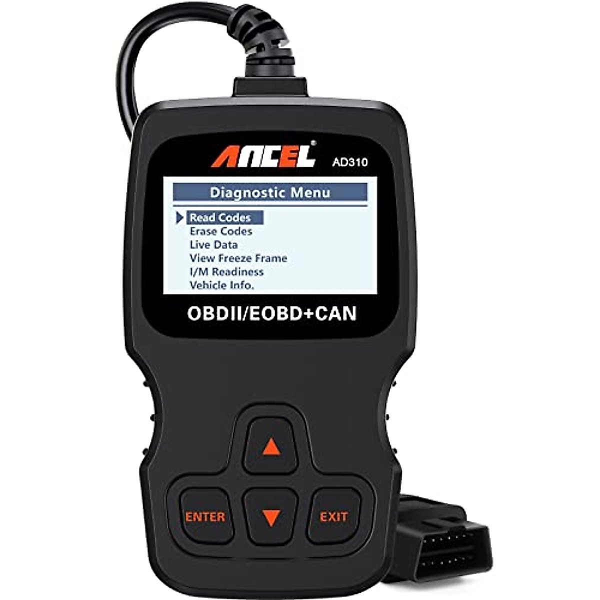 ANCEL AD310 Classic Enhanced Universal OBD II Scanner Car Engine Fault Code Reader CAN Diagnostic Scan Tool-Black