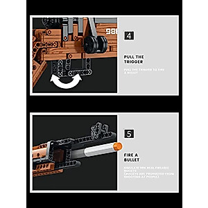 AmazingBlock Reobrix 77003 98k Model Building Toys with Shooting Function, 1028 PCS Building Kit, Collectible Building Bricks Set for Adults and Kids, DIY Building Blocks Present for Birthday