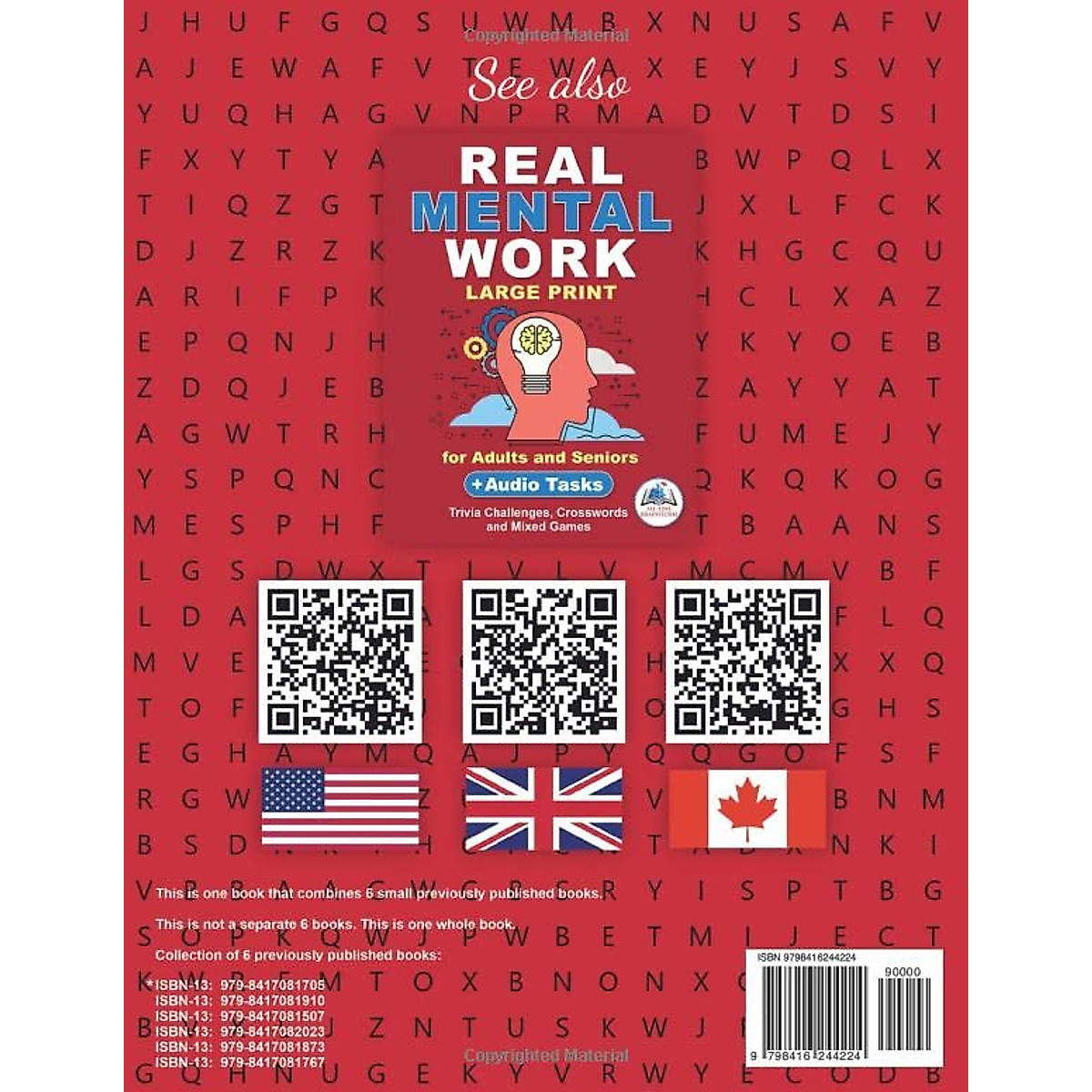 Extra 6-in-1 Collection Word Search Puzzle Book for Adults: 12000+ Words and 600+ Puzzles. Big Pack