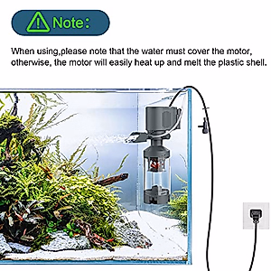 AQQA Aquarium Multifunction Internal Filter,5 in 1 Fish Tank Powerhead,Clean Fish Waste,Circulation Wavemaker,Changer Water,Dissolved Oxygen Water Pump with 3 Suction Cups (8W 210GPH)