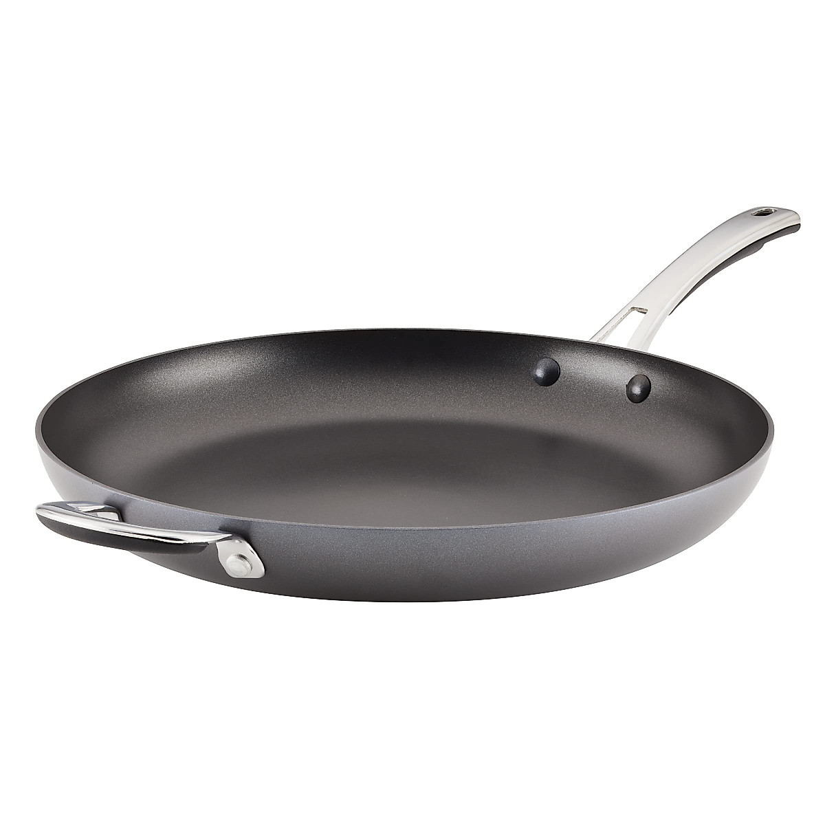 Rachael Ray Cook + Create Hard Anodized Nonstick Frying Pan/Skillet with Helper Handle, 14 Inch - Black