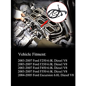 FICM Engine Fuel Injector Complete Wire Harness Compatible with for Ford Powerstroke 6.0L Diesel 2003, 2004, 2005, 2006, 2007 F250 F350 F450 F550 Excursion, Replacement# 5C3Z-9D930-A, 5C3Z9D930A