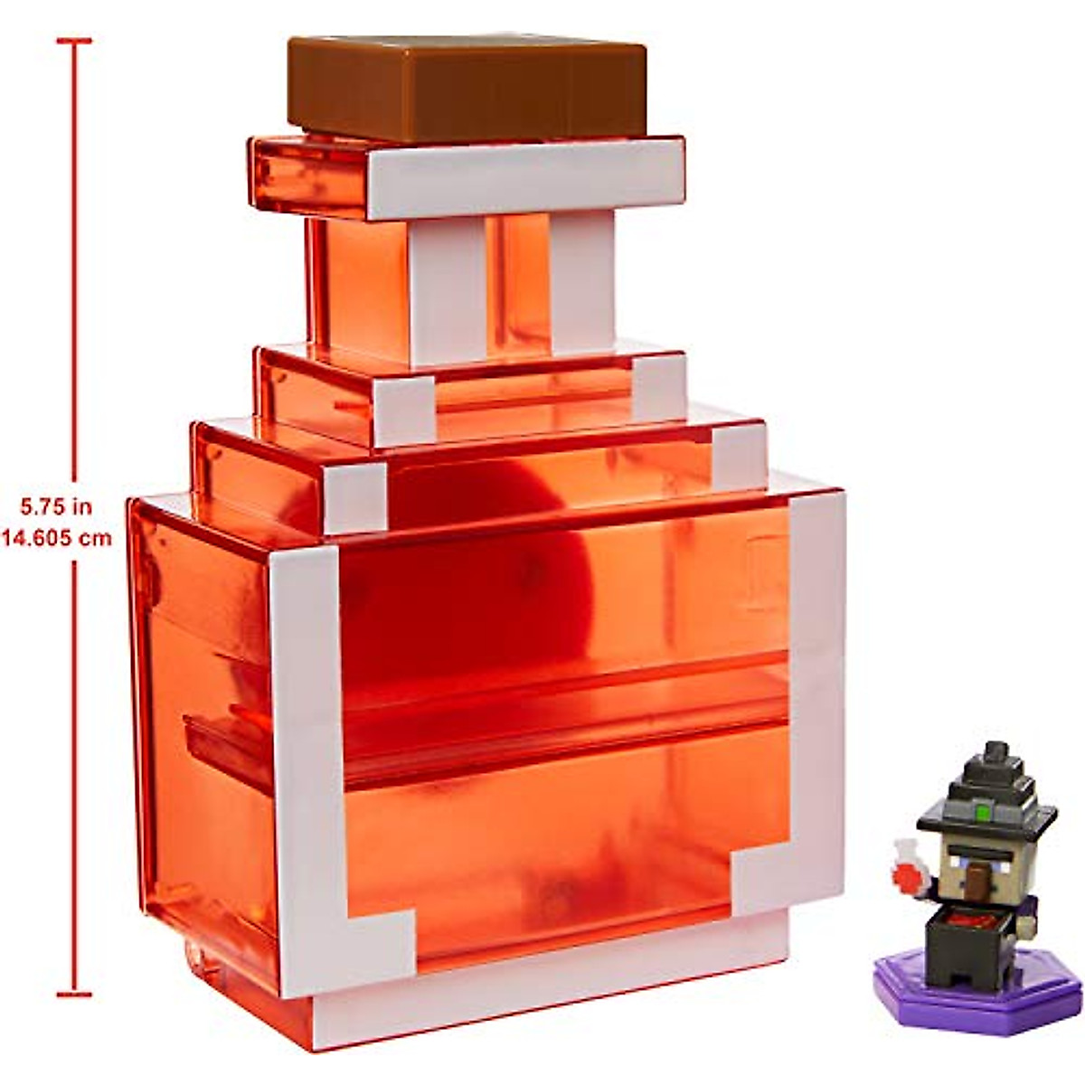 Mattel Minecraft Carry Along Potion Plus Exclusive Mini Figure, Carrying Case for Mini Figures, Based on Minecraft Video Game, Toys for Kids Age 6 and Up