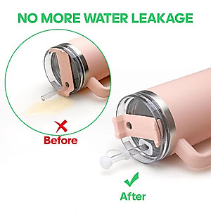 Silicone Spill Proof Stopper for Stanley Cup 1.0 40oz & 30oz, Leak Stoppers Compatible for Stanley Quencher 1.0 Tumbler 40oz, Set of 3