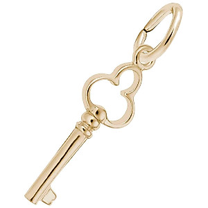 Rembrandt Charms Key Charm, Gold Plated Silver