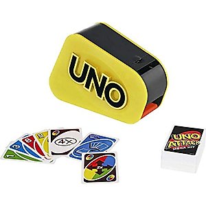 Mattel Games UNO Attack Card Game for Family Night with Card Launcher Featuring Lights & Sounds and Mega Hit Rule (Amazon Exclusive)