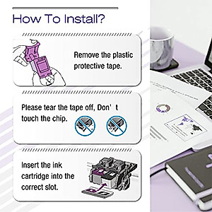 ColoWorld Remanufactured Printer Ink 61 Replacement for HP 61 Ink Cartridge Combo Pack Fit for Envy 4500 4502 5530 DeskJet 2512 1512 2542 2540 2544 3000 3052a OfficeJet 4630 Printer (1 Black,1 Color)