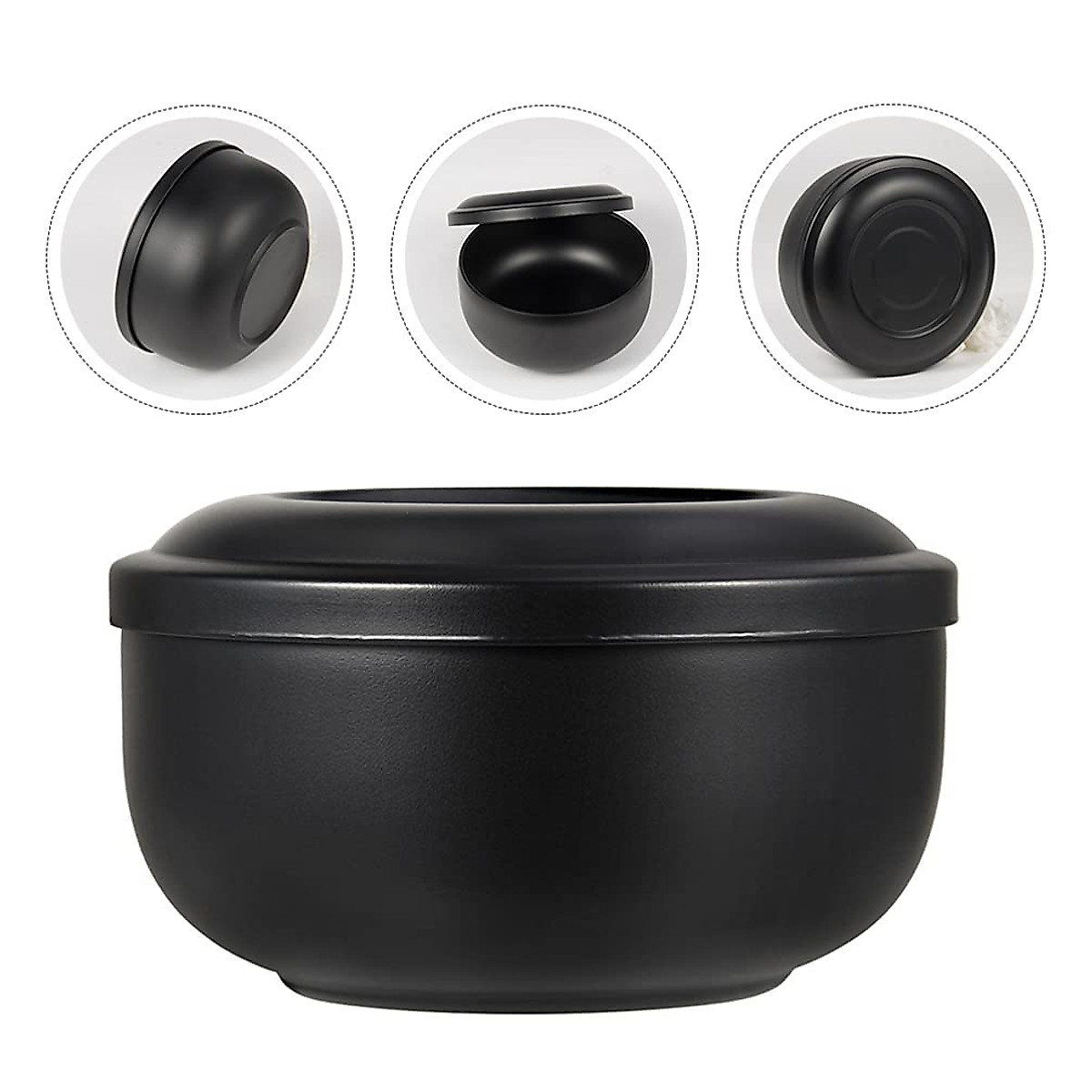 Beaupretty Stainless Steel Shaving Soap Bowl Shaving Mug for Shave Cream Soap Shaving Cup with Lid