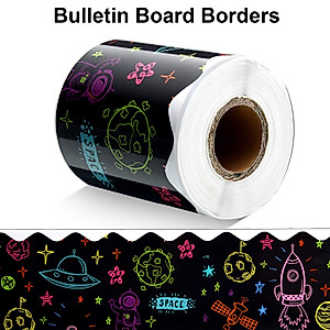 49 Feet Bulletin Board Borders School Themed Decorative Stickers Confetti Teaching Press Border for School Classroom Display Decoration (Color 3)