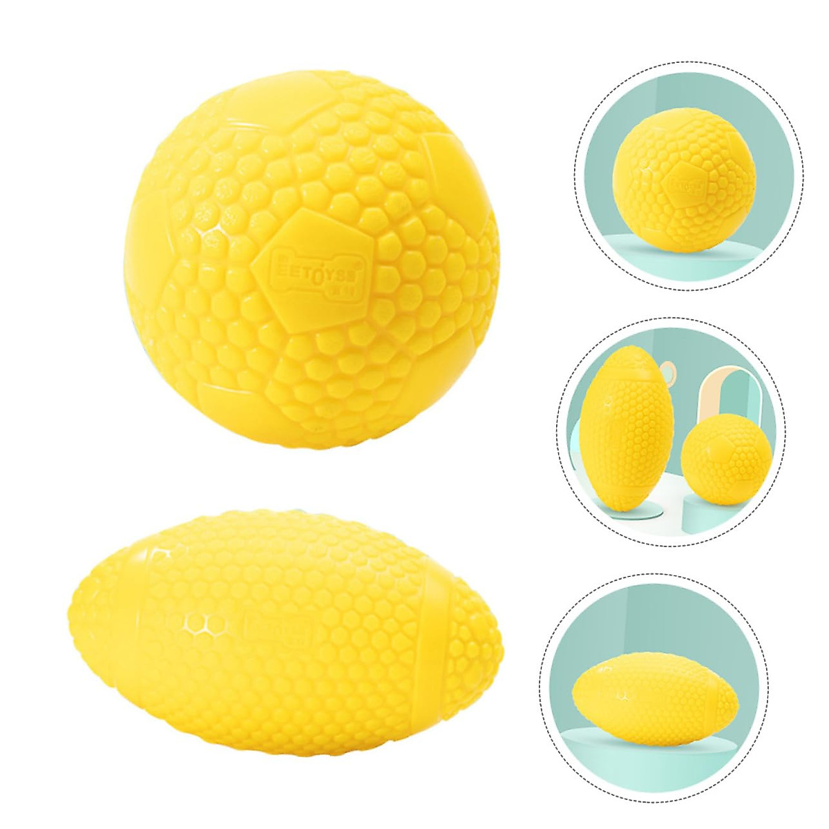 NOLITOY 2pcs Pet Toy Ball Dog Rugby Toys Plastic Sports Balls Dog Football Toys Interactive Rugby Toys Dog Molar Toy Dog Bite Toys Dog Balls Dog Interactive Toys Dog Chew Toy Pet Chew Toys