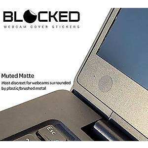 BLOCKED Webcam/Camera Vinyl Covers | 57 Low-Tack Restickable Webcam Sticker | 3-Sizes | Black 57-Pack (Muted Matte)