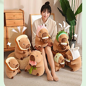 INVENOL Kids' Plush Toy Pillows Capybar Plush Toy Soft Capybar Plushie Pillow Capybar Stuffed Animal Plush Toy 11.8in (Color : Brown)