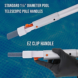 U.S. Pool Supply Pool Cleaning Pumice Stone with Pole Handle, 3 Pack - Clean Remove Rust Stains on Concrete, Calcium Build-Up on Tiles, Scrub Debris Off Walls, Floors, Steps, Corners