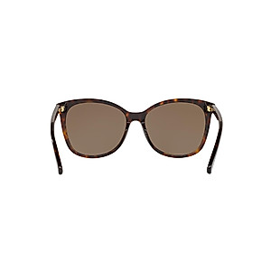 Coach HC8271U Universal Fit Sunglasses, Dark Tortoise/Dark Brown, 57 mm