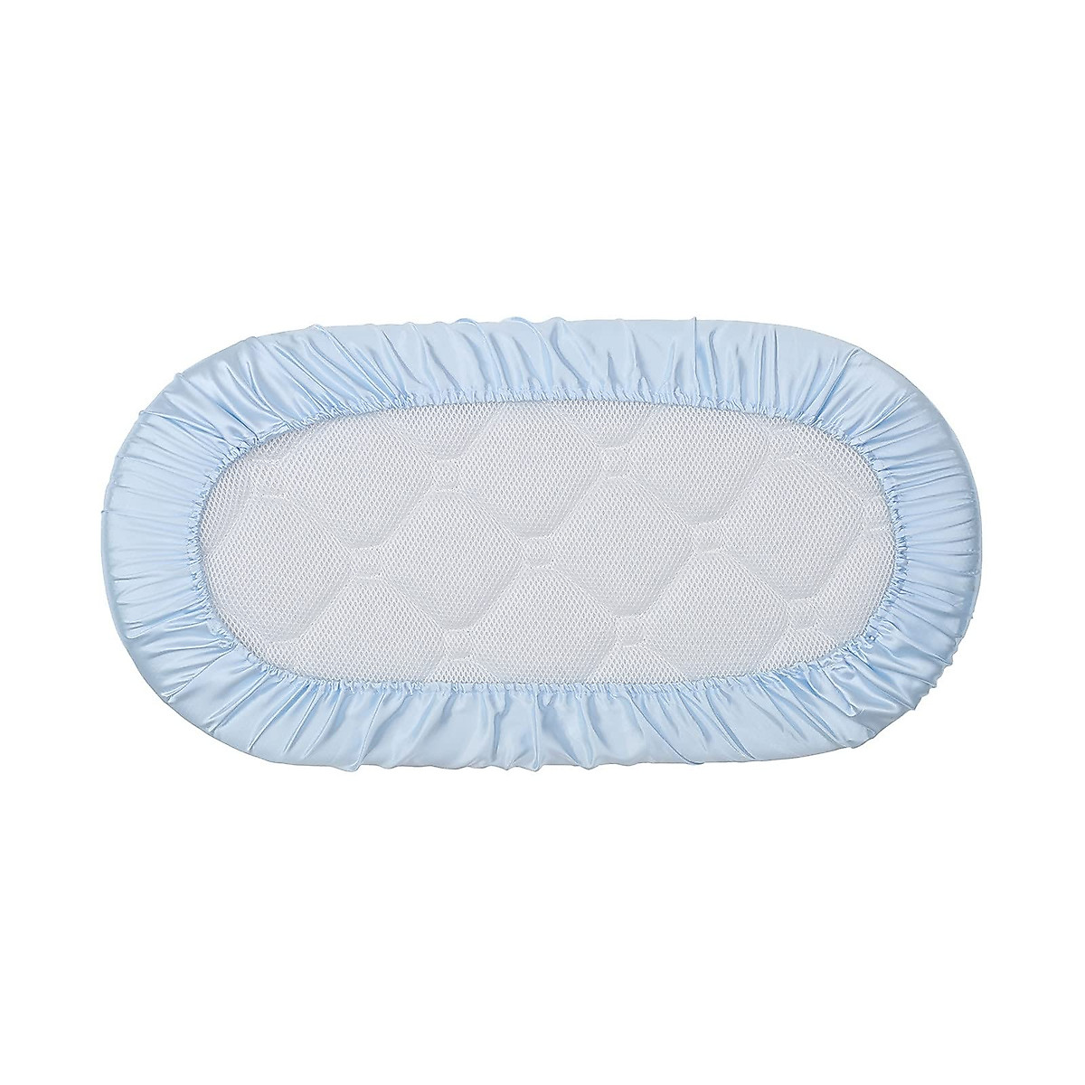 Newborn Baby Mose Basket Sheet Bassinet Sheet Cradle Sheet Pram Bassinet Pads Changing Basket Satin (Sky Blue, One Size)