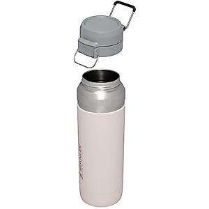STANLEY Quick Flip GO Water Bottle 36 oz | Push Button Lid | Leakproof and Packable for Travel and Sports | Insulated Stainless Steel | BPA-Free | Rose Quartz