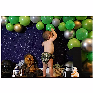 Yongqian Night Sky Star Outer Space Backdrops Universe Space Theme Starry Photography Backdrop Galaxy Stars 7x5ft Children Boy 1st Birthday Party Photo Background Newborn Banner Photo Studio Booth