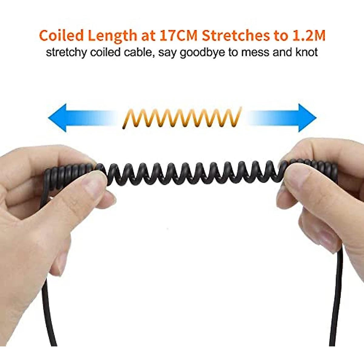 CableCreation Coiled USB to Micro USB Cable 0.56ft to 4ft, USB 2.0 A to Micro USB Charging Data Cord Works for Android Smartphone,Tablet, Wall and Car Charger, Space Gray