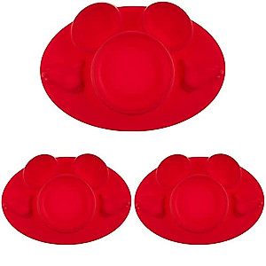 The First Years Disney Mickey Mouse Silicone Place-mat, Red (Pack of 3)
