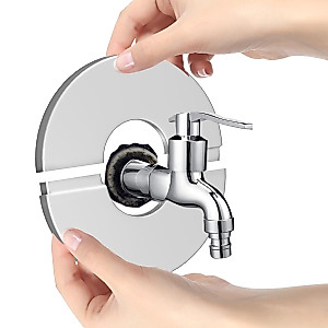 Wall Split Flange Stainless Steel Escutcheon Plate plumbing Cover Self-Adhesive Round for 50mm Diameter Pipe