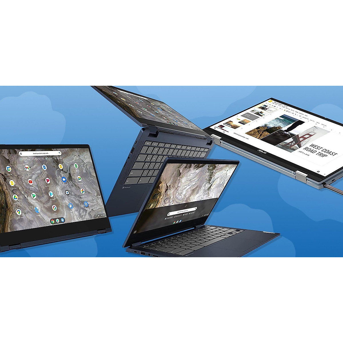 Lenovo 2023 Chromebook Flex 3 15.6" FHD Touch-Screen - Pentium Silver N6000 with 8GB Memory - 192GB eMMC - Abyss Blue - Chrome OS-with 128 SD Card/OLY