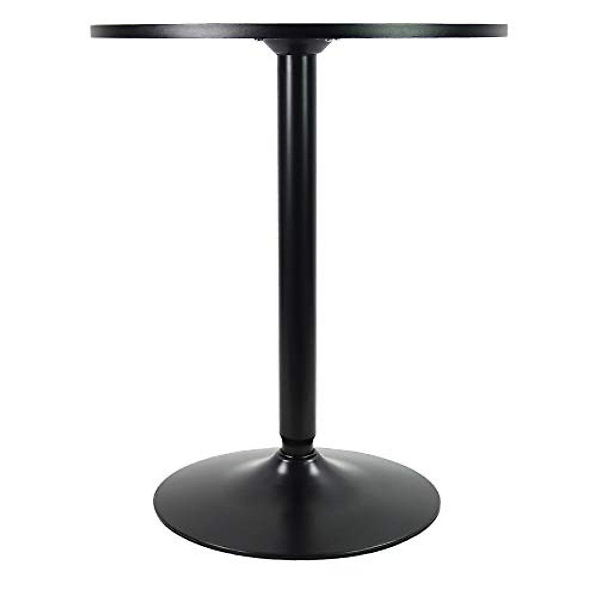 KKTONER Round Bar Table 23.6-Inch Top for Cocktail Bar Pub Dining Bistro (28.7H, Black)