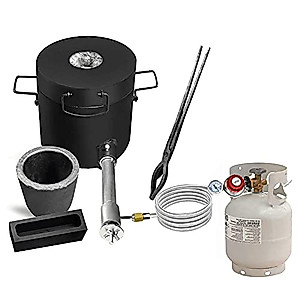 MCAMPAS 12 FT 0-30 Psi Adjustable High-Pressure Propane Regulator with Gauge 0~60PSI Gas Flow Indicator,3/8" Flare x 1/8" MNPT,Stainless Braided Hose with Soft-Nose Male POL Valve Regulator