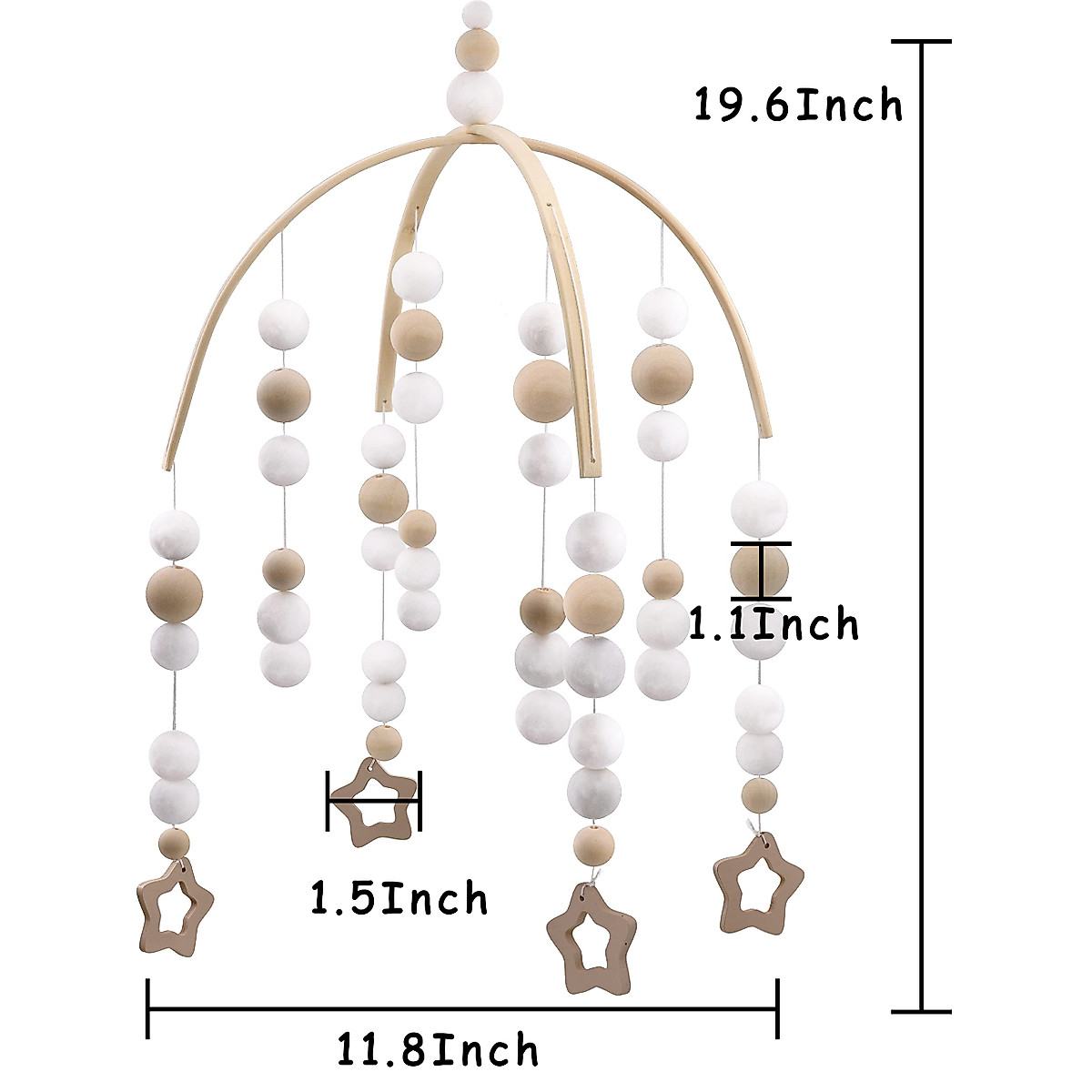 Lovely Wooden Mobiles for Baby Bead Bed Felt