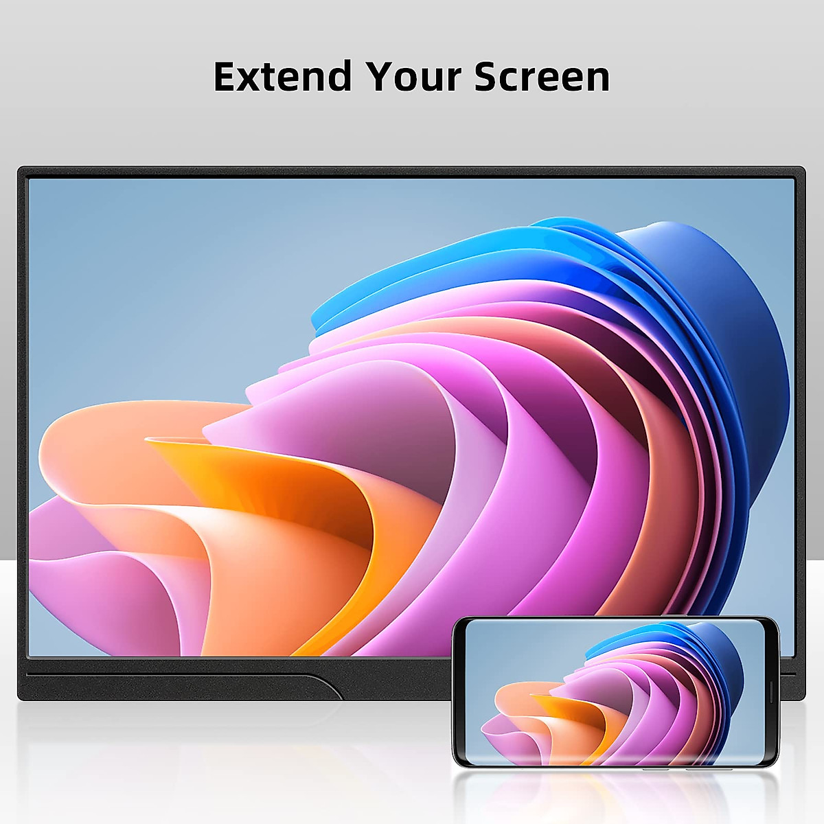 YGG Portable Monitor 17.3 Inches, 4K 3840X2160 Freesync USB-C HDMI Portable Laptop Monitor, 100% Adobe sRGB External Display, IPS Computer Gaming Monitor, Travel Monitor for Laptop Xbox Ps5 Switch Pc