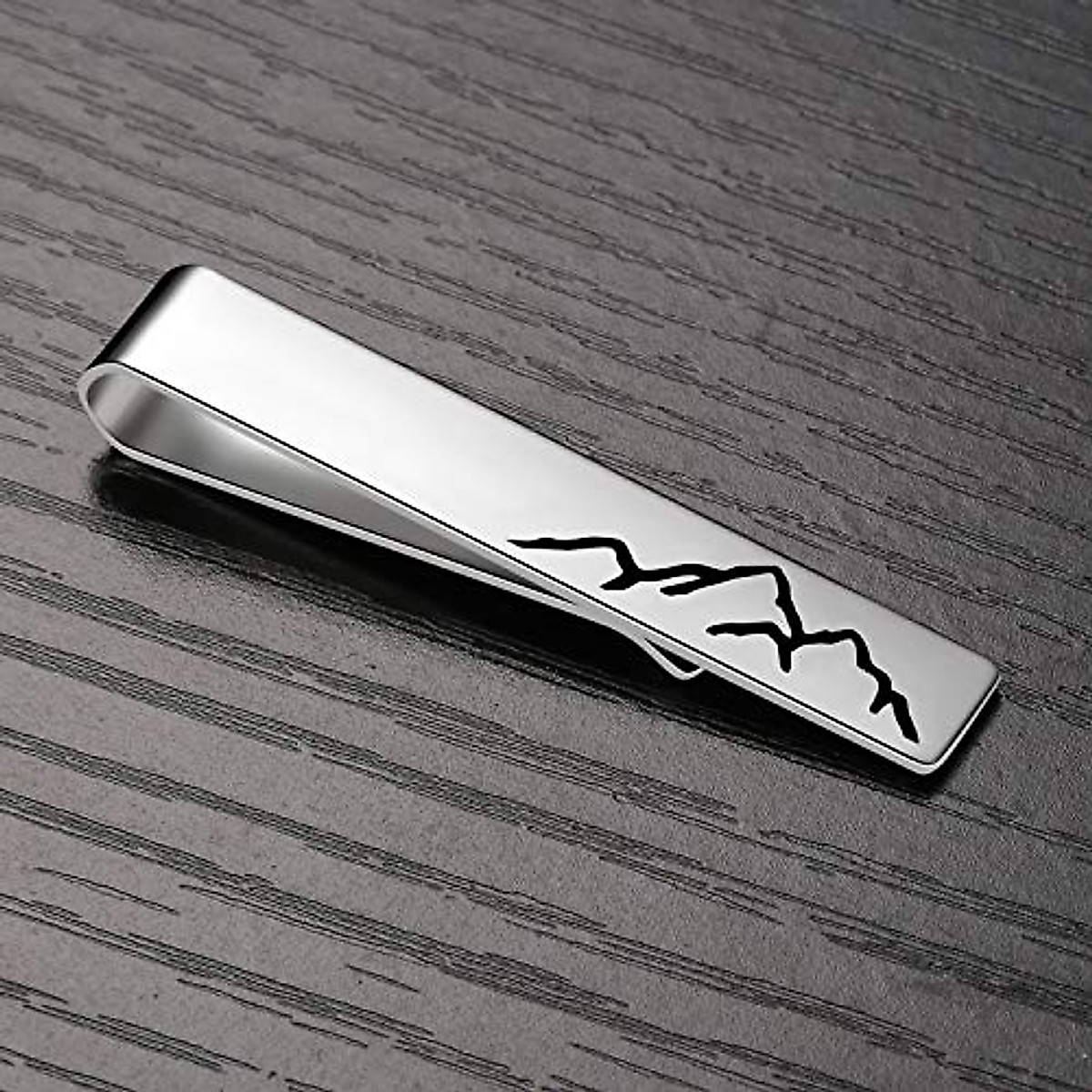 Ukodnus Mountain Tie Bar - Groomsmen Tie Bar Outdoor Enthusiast - Adventure Tie Clip - Explore Tie Clip - Graduation Gift for Him - Gift for Boyfriend