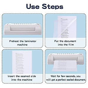 TINNIVI Thermal Laminating Pouches, 3Mil, 8.6"x12" Inches for Letter Size Products, Clear Laminating Sheets for Laminator Machine, 50 Pack