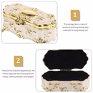 Zerodeko Box Jewelry Box Exquisite Earring Case Decorative Bracelet Case Household Earring Case Jewelry Storage Supply Jewelry Trinket Organizer Jewelry Storage Accessory Desktop Decor