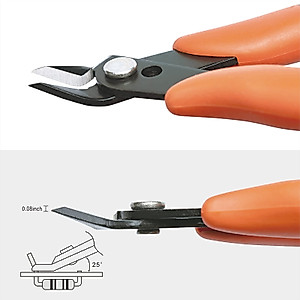 KATA 5 Inch Micro Wire Cutter, Precision Mini Flush Cutters and Clean Cut Pliers for Electronics, Model, Jewelry, Model Kits, Orange