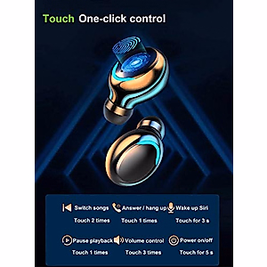 Wireless Earbuds, TWS Bluetooth 5.0 Earbuds, Sport Headphones Matte Design Earbuds with Battery Charging Case by MDNS