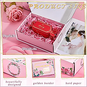 10 Pieces Bridesmaid Proposal Boxes with Crinkle Paper, Includes 8 for Bridesmaids, 1 for Maid of Honor, and 1 for Matron of Honor Stickers Bridesmaid Gift Boxes for Bridesmaid Gifts Bridal Parties