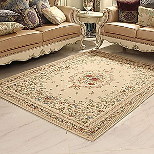 UKELER Royal Collection New Traditional Oriental Rug Home Decor Collection Floral Rugs Carpet for Bedroom (55''x78.7'', Euro Romance)