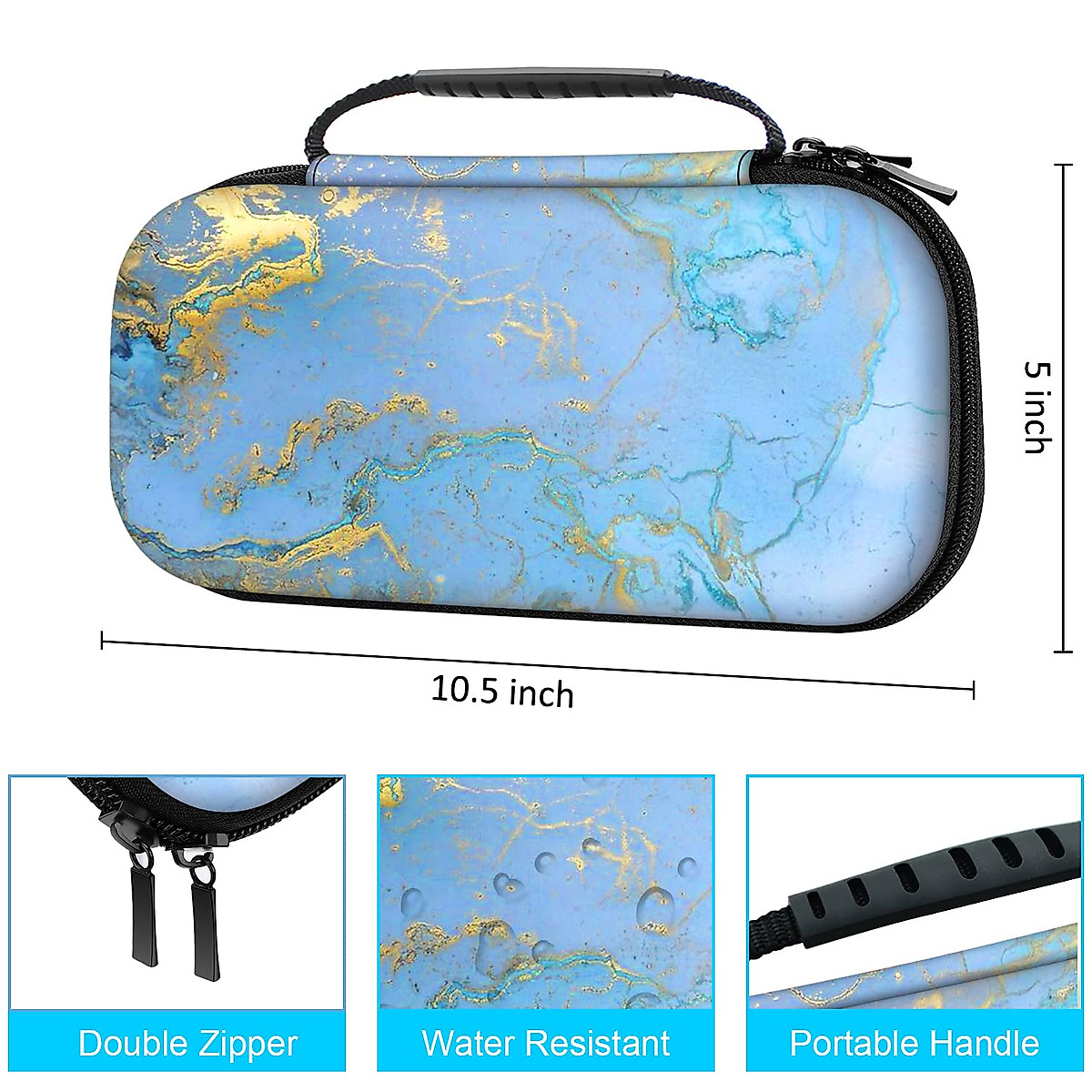 Pemlari Carry Case Compatible with Nintendo Switch OLED 2021/2017, Shockproof EVA Protective Cover with 10 Game Card Slots, Travel Bag w/Inner Pocket for Console Joy-Con&Accessories, Colorful Loves