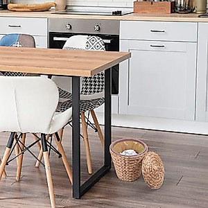 TREVIETDECOR Wicker Trash Can with Lid in Bedroom, Bathroom | Trash Can in Office | Boho Woven Wicker Waste Basket