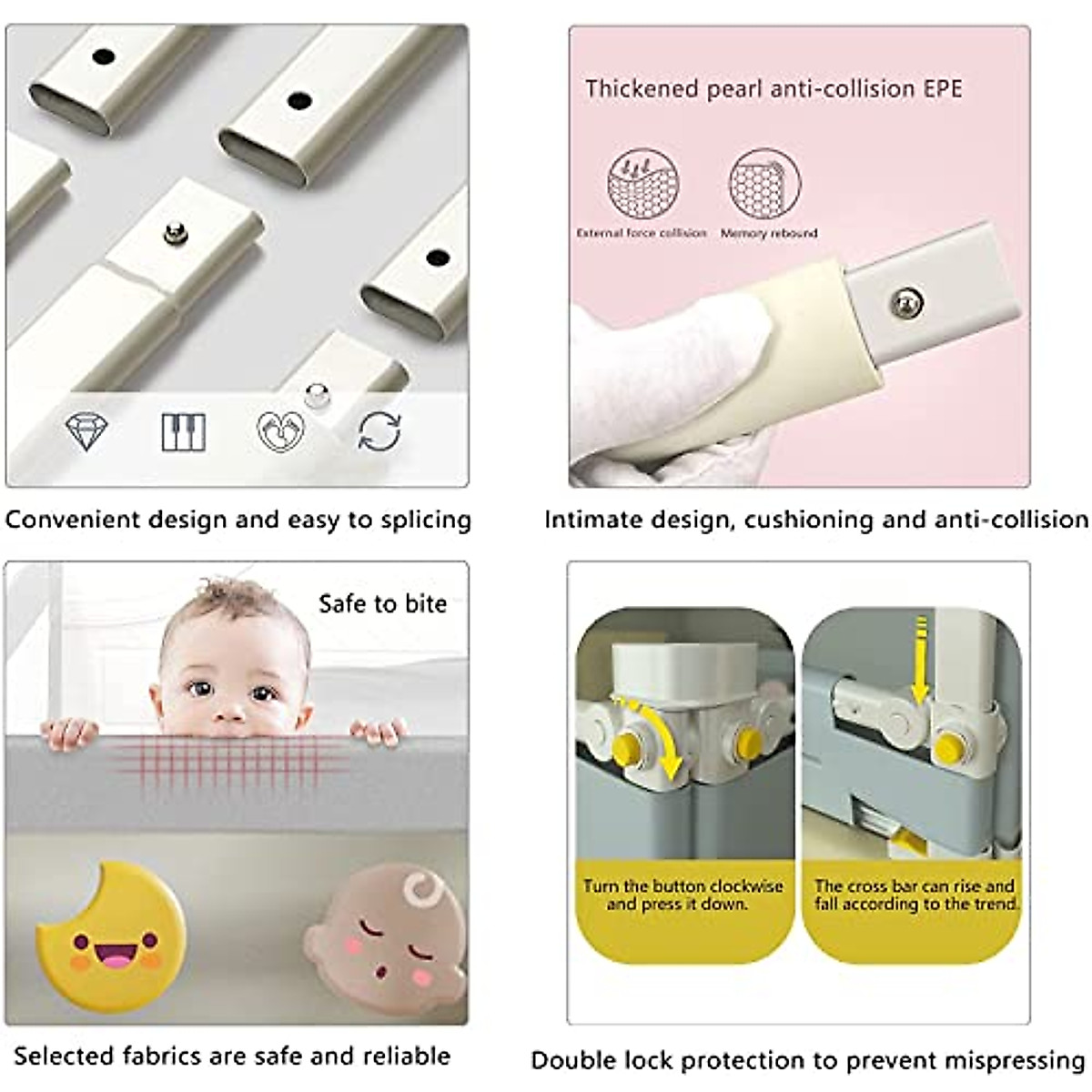 EAQ Bed Rail for Toddlers, Infants Safety Bed Guardrail, Toddler Bed Rails for Twin, Full Size, Queen &King Mattress,Extra Long Crib Rail Guard,One Pack(59", Dog)