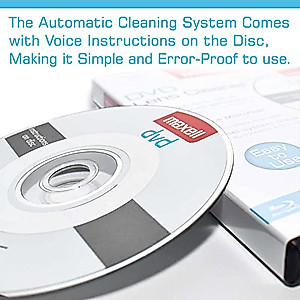 Maxell 190059 DVD Only Lens Cleaner, with Equipment Set Up and Enhancement Features, Packaging May Vary