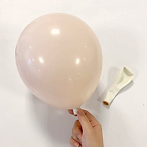 147Pcs DIY Doubled-Stuffed Apricot Cream Peach Balloons Chrome Rose Gold Balloons Blush Ivory Nude Balloons Balloons Garland Arch Kit Boho Wedding Decoration Bridal Shower Birthday Party Supplies